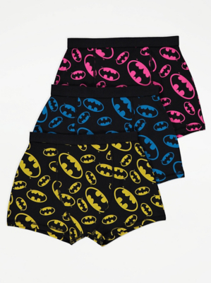 DC Comics Batman Black Bright Logo Trunks 3 Pack | Kids | George at ASDA