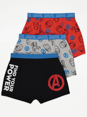 Marvel Avengers Trunks 3 Pack | Kids | George at ASDA
