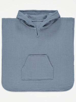 Slate Blue Cheesecloth Poncho | Baby | George at ASDA
