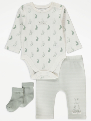 Peter Rabbit Bodysuit Leggings and Socks Outfit | Baby | George at ASDA