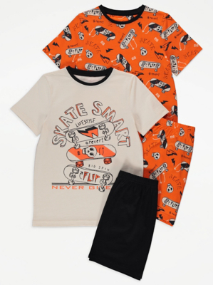 Worldwide Gamer Graphic Short Pyjamas 3 Pack | Kids | George at ASDA