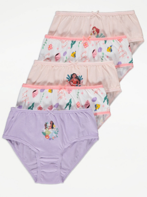 Disney Princess Pastel Knickers 5 Pack | Kids | George at ASDA