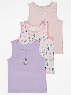 Disney Princess Pastel Seashell Vests 3 Pack | Kids | George at ASDA