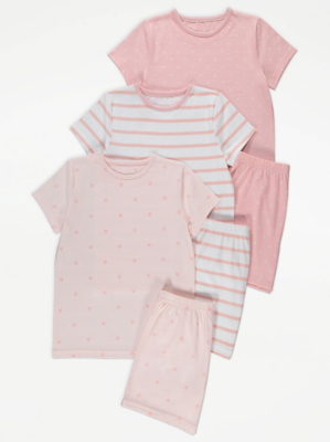 Pink Polka Dot Bunny Face Fleece Pyjamas | Kids | George at ASDA