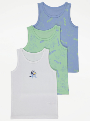 Bluey Character Print Vests 3 Pack | Kids | George at ASDA