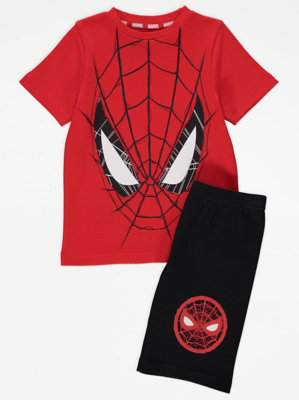 Marvel Spider-Man Mask Red Short Pyjamas | Kids | George at ASDA