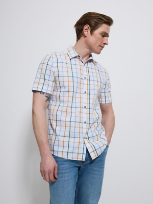Checked Short Sleeve Shirt | Men | George at ASDA