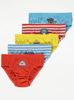 PAW Patrol Bright Character Briefs 5 Pack | Kids | George at ASDA