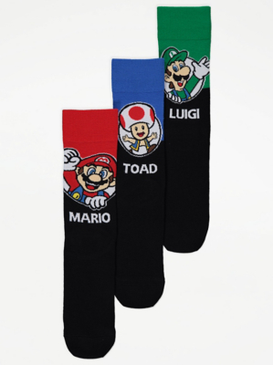 Super Mario Ankle Socks 3 Pack | Men | George at ASDA