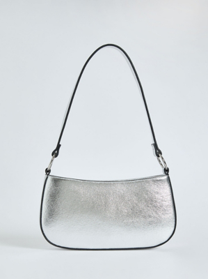 Metallic Silver Scoop Shoulder Bag | Women | George at ASDA