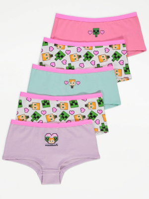 Minecraft Short Knickers 5 Pack | Kids | George at ASDA