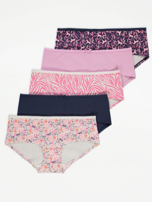 Spring Floral Short Knickers 5 Pack | Lingerie | George at ASDA