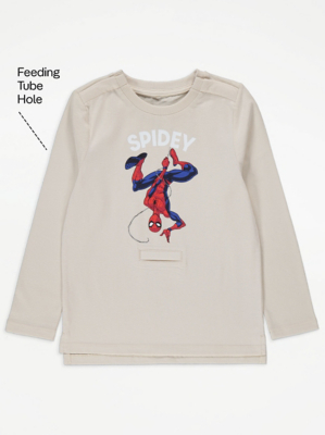 Easy On Adaptive Marvel Spider-Man Long Sleeve Top | Kids | George at ASDA