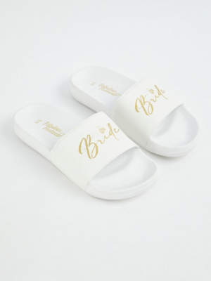 White Sparkle Flatform Sliders | Women | George at ASDA