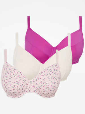 Ditsy Floral Embroidered Non Padded Bras 2 Pack | Lingerie | George at ASDA