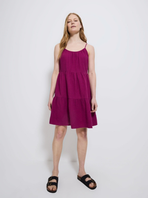 Berry Tiered Mini Sundress | Women | George at ASDA