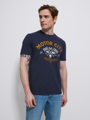 Navy Motor City T-Shirt | Men | George at ASDA