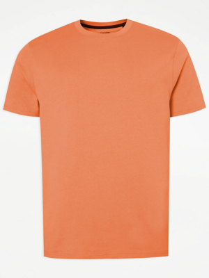 Orange Crew Neck T-Shirt | Men | George at ASDA