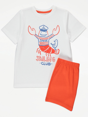 Lobster Sailing Club Short Pyjamas | Kids | George at ASDA
