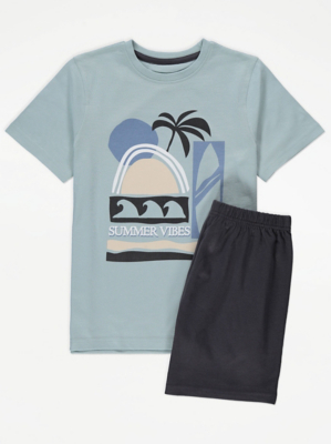 Blue Summer Vibes Beach Short Pyjamas | Kids | George at ASDA