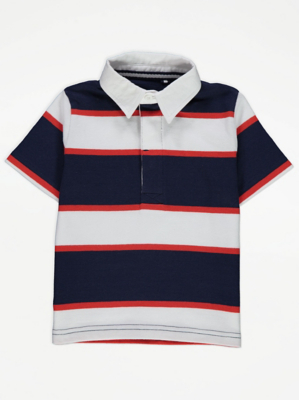 Striped Rugby Polo Top | Kids | George at ASDA