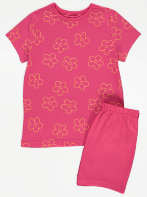 Pink Flower Short Pyjamas | Kids | George at ASDA