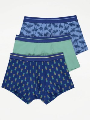 Palm Pineapple Hipster Trunks 3 Pack | Men | George at ASDA