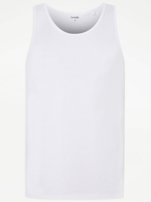 White Plain Vest | Men | George at ASDA