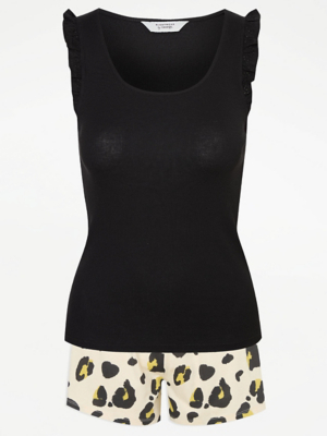 Leopard Print Vest and Short Pyjamas | Lingerie | George at ASDA