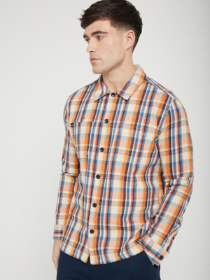 Kindred Coral Check Shacket | Men | George at ASDA