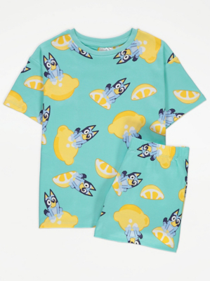 Bluey Aqua Lemon Short Pyjamas | Kids | George at ASDA