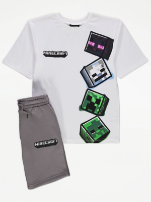 Minecraft Printed T-Shirt and Shorts Outfit | Kids | George at ASDA