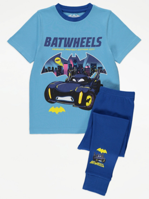 DC Comics Batman Blue Batwheels Short Sleeve Pyjamas | Kids | George at ...