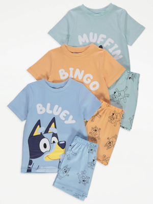 Bluey Character Short Pyjamas 3 Pack | Kids | George at ASDA