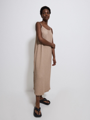 Beige Crepe Midi Dress | Women | George at ASDA