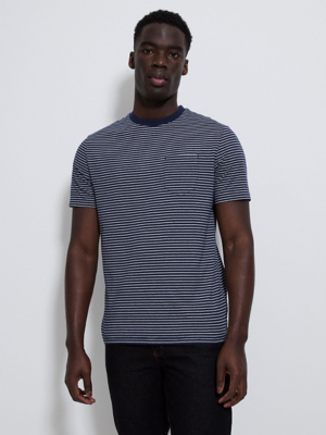 Navy Stripe Pocket T-Shirt | Men | George at ASDA
