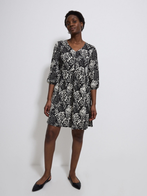 Animal V Neck Cheesecloth Mini Dress | Women | George at ASDA