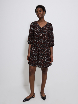 Animal V Neck Cheesecloth Mini Dress | Women | George at ASDA