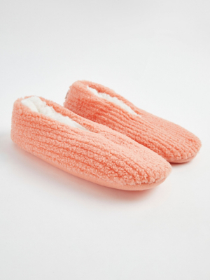 Coral Borg Slipper Socks | Lingerie | George at ASDA