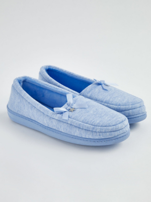 Blue Moccasin Full Back Slippers | Lingerie | George at ASDA
