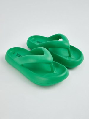 Green Squidgy Toe Post Sliders | Women | George at ASDA