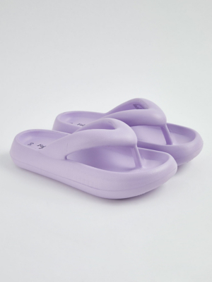 Lilac Squidgy Toe Post Sliders | Women | George at ASDA