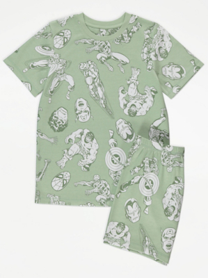 Marvel Characters Green Short Pyjamas Gift Set | Kids | George at ASDA
