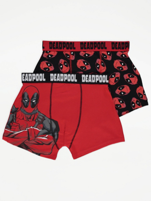 Marvel Deadpool Character Red Trunks 2 Pack | Men | George at ASDA