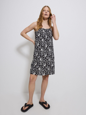 Black Floral Mini Sundress | Women | George at ASDA