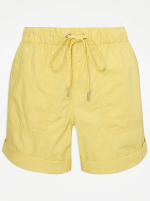 Yellow Drawstring Poplin Shorts | Women | George at ASDA