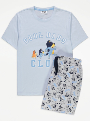 Bluey Nap Team Grandad Slogan Short Pyjamas | Men | George at ASDA