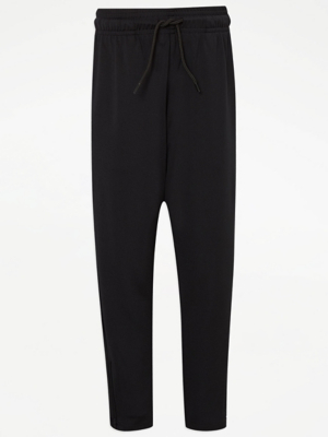 Black School Active Zip Ankle Stretch Joggers | School | George at ASDA