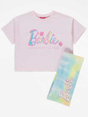 Barbie Pink Tie Dye T-Shirt and Cycling Shorts Outfit | Kids | George ...