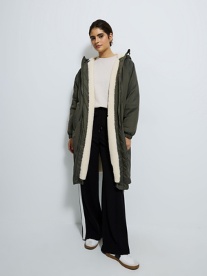 Khaki Borg Lined Dry Changing Robe Jacket | Women | George at ASDA